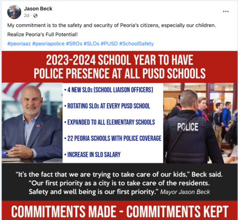 Peoria Mayor Commits To School Safety For All - AZ FREE NEWS